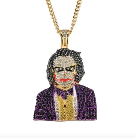 Gold Diamonds | Accessories | The Joker Necklace Diamond Chain Batman ...